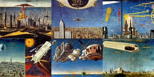 epic scene of an spaceship falling from sky, , art by Jean-miche ...