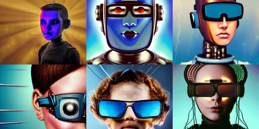 a close - up macro portrait of the face of a robot queen, low co ...