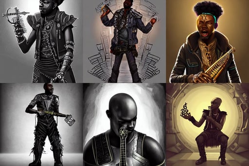 a _ fantasy _ style _ portrait _ painting _ of black male charis ...