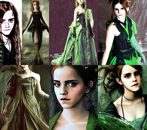 emma watson hermione witch magic gothic, ripped Hessian fabric ...
