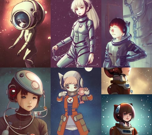 cute friendly astronaut in tokyo by charlie bowater and titian a ...