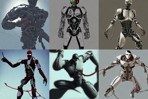 concept art of cyborg ninja, Cinematic Movie Photograph, subject ...