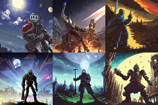 medieval knight, ready player one, with some constellations visi ...