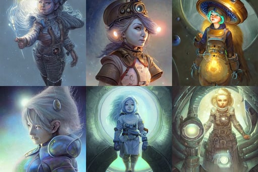charismatic strong female gnome engineer artificer, mystical art ...