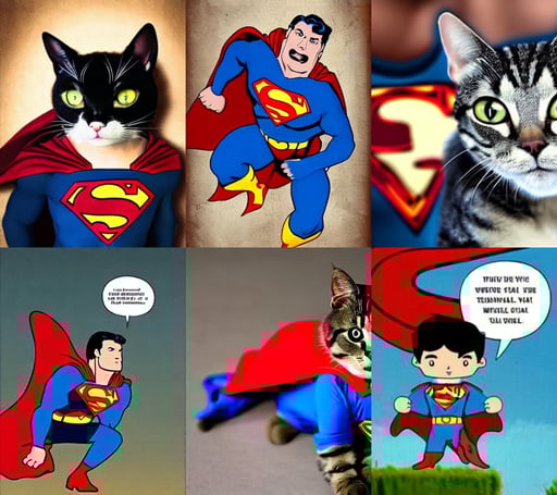 superman as a cat - Arthub.ai