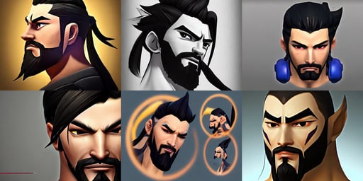 a portrait of hanzo from overwatch, beutiful delicate face and h ...