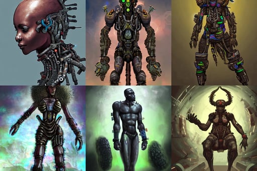 african biopunk biochemist, grimdark digital art - Arthub.ai