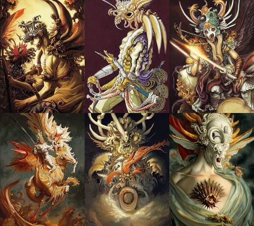 A epic and beautiful rococo painting of the insect lord with an ...