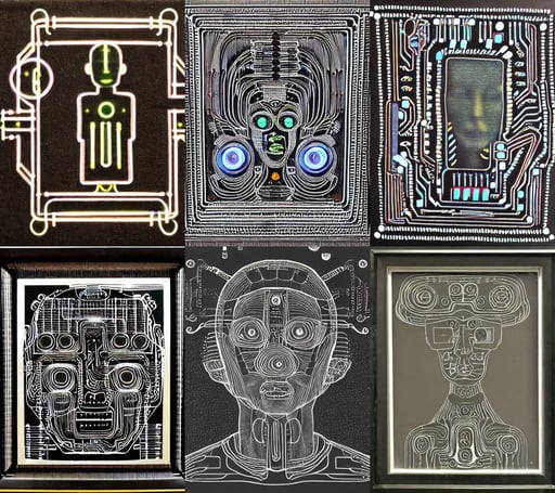 Portrait of Sam Gray, intricate alien circuits - Arthub.ai