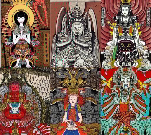 illustration of a bone queen sitting on her throne, amazing deta ...