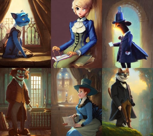 anthro victorian scholar, made by Dreamworks Animation, dramatic ...