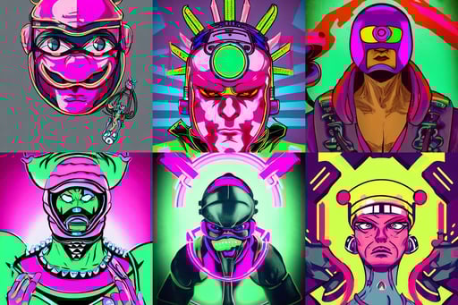 portrait of poison from street fighter, Art Deco, bright colors ...