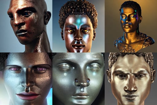 a beautiful closeup of a dark - skinned greek god apollo with sh ...