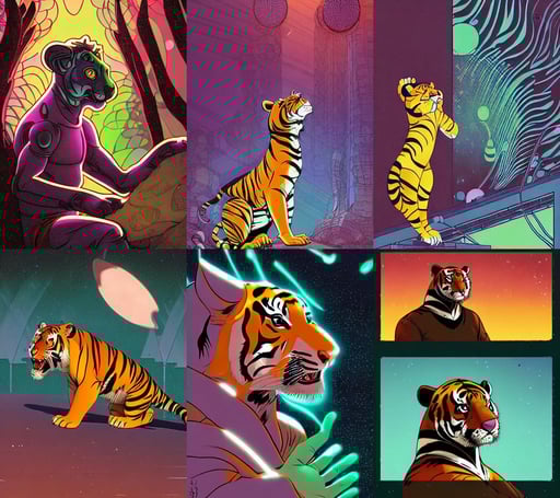 an aesthetic award winning commission of a male anthro tiger sin ...