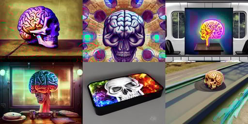 hyper realistic brain skull, a single scale fills the entire tab ...