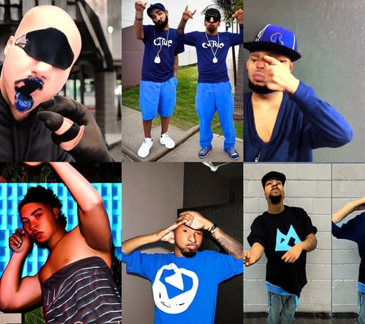 crip gang member throwing up gang signs ultra realistic, luis om ...