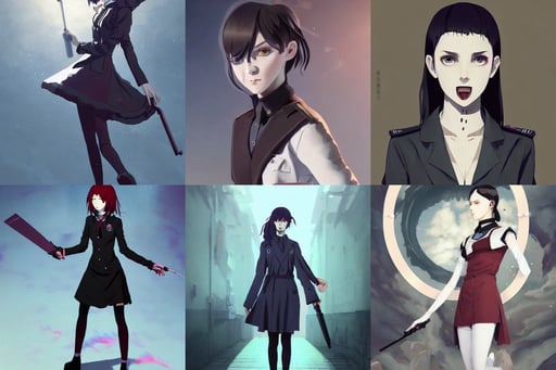 androgynous vampire, key visual full body portrait of young nazi ...
