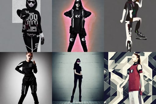 uncropped full body character portrait poster girl with futurist ...