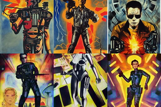 Terminator art deco movie poster, Brian Sum, art by Joseph-mallo ...