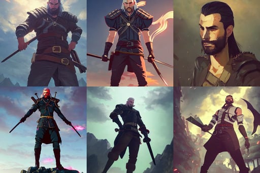 gigachad, Kyoto animation, the gang leader from the witcher univ ...