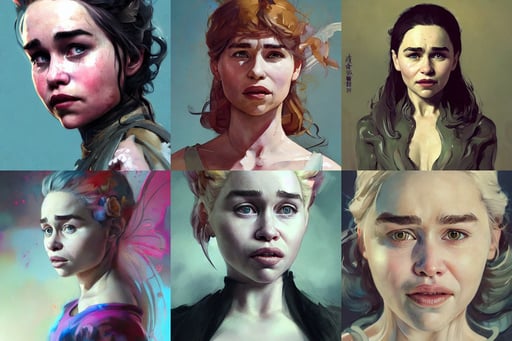 a hyper - realistic character concept art portrait of emilia cla ...