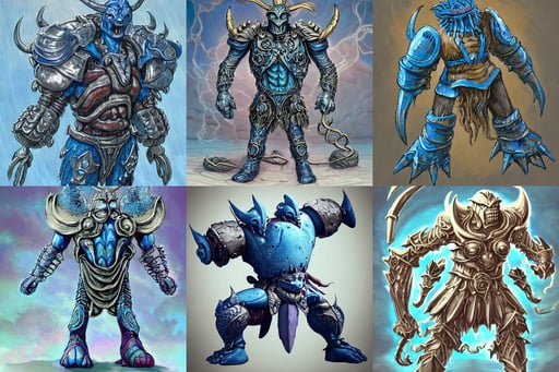 !dream a giant suit of armor laying defeated on a stone floor, b ...