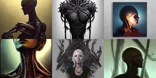 greg rutkowski art poster, from alien movie, eden filled with tr ...