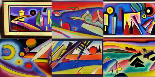 photo of Ezawa Mitsuha, art by Wassily Kandinsky - Photo - Arthub.ai