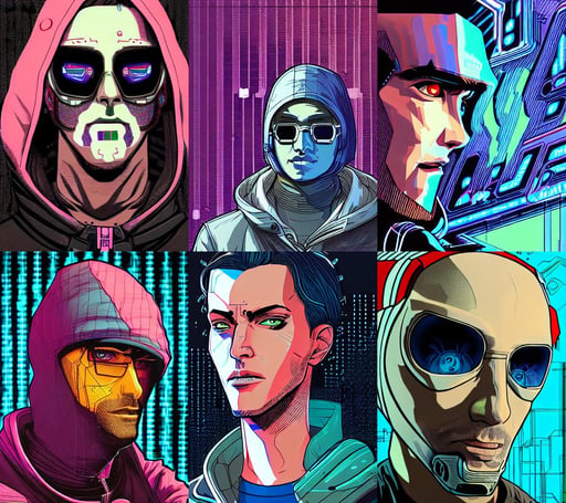 hacker guy with a hood digital art hd portrait cyberpunk by josa ...