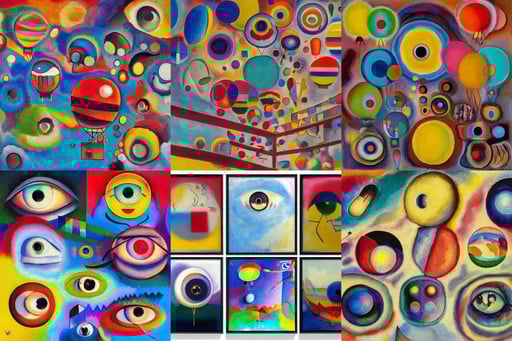 balloon googly eyes pixar, alena aenami, art by Marcel Duchamp ...