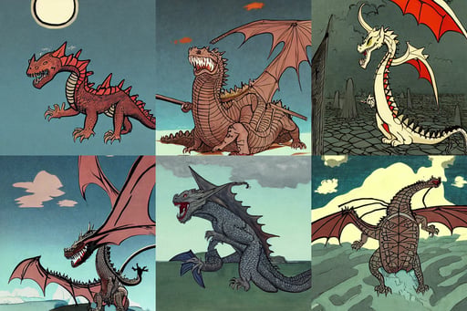 a ferocious dragon in the style of underground comics, by Studio ...