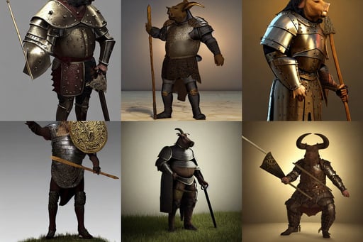 a medieval boar!!! in royal knights armor, heavy grain, holding ...